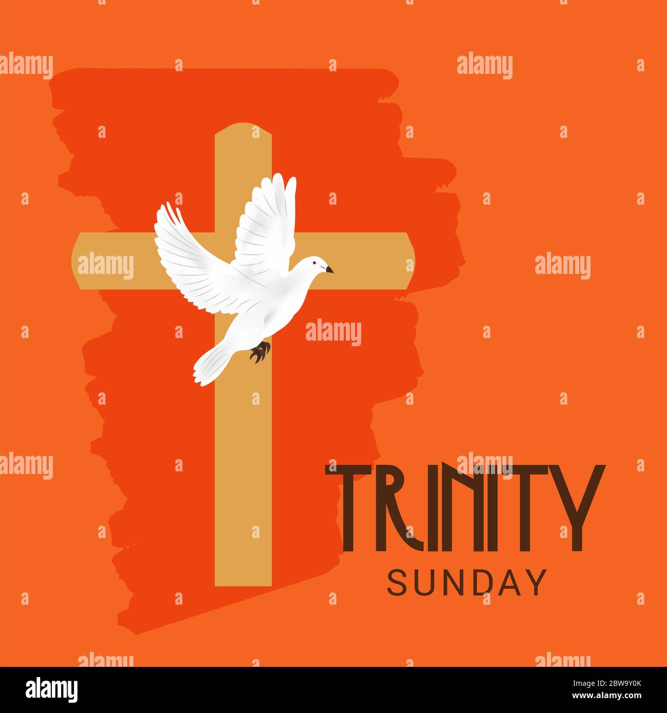 Vector illustration of a Background for Trinity Sunday Stock Photo - Alamy