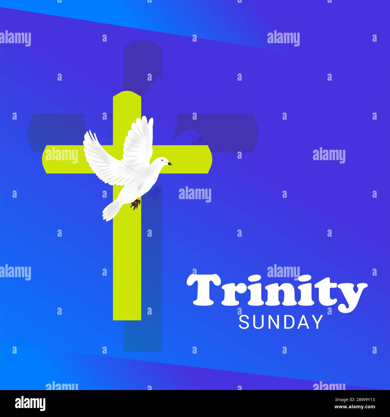 Vector illustration of a Background for Trinity Sunday Stock Photo - Alamy