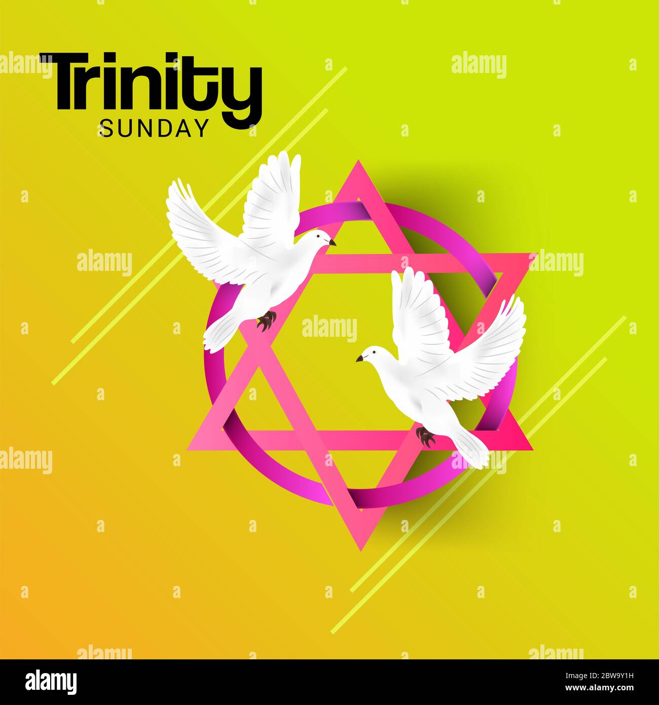 Vector illustration of a Background for Trinity Sunday Stock Photo - Alamy