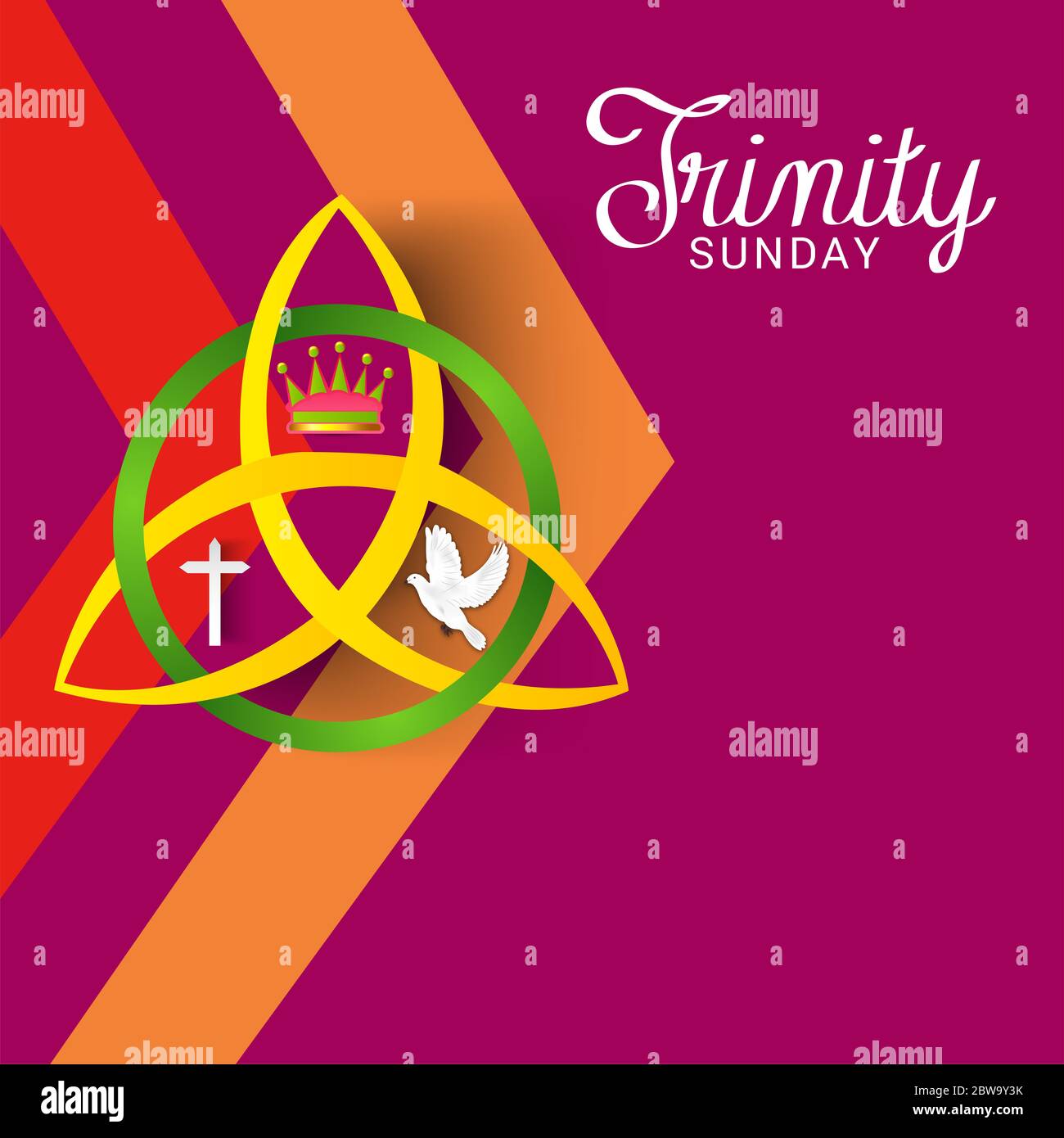 Vector illustration of a Background for Trinity Sunday Stock Photo - Alamy
