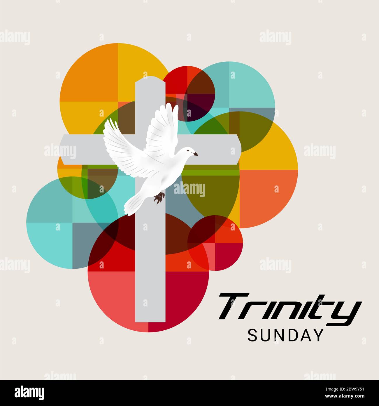 Vector illustration of a Background for Trinity Sunday Stock Photo - Alamy
