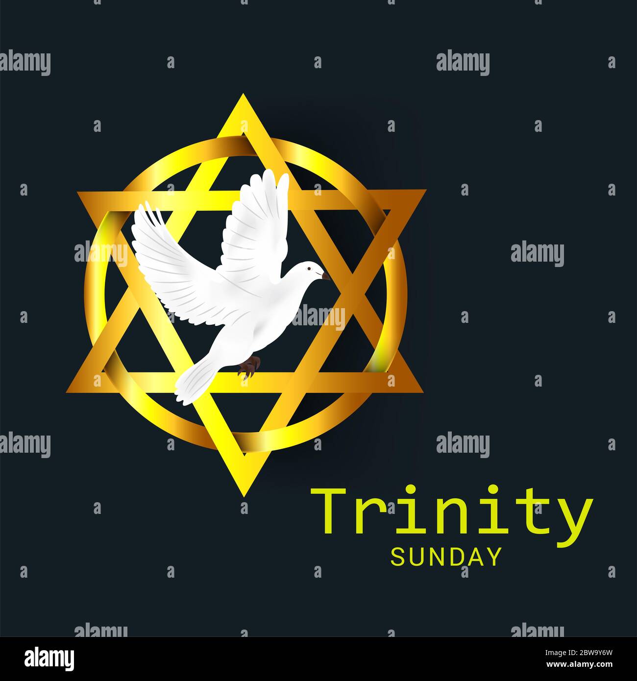 Vector illustration of a Background for Trinity Sunday Stock Photo - Alamy