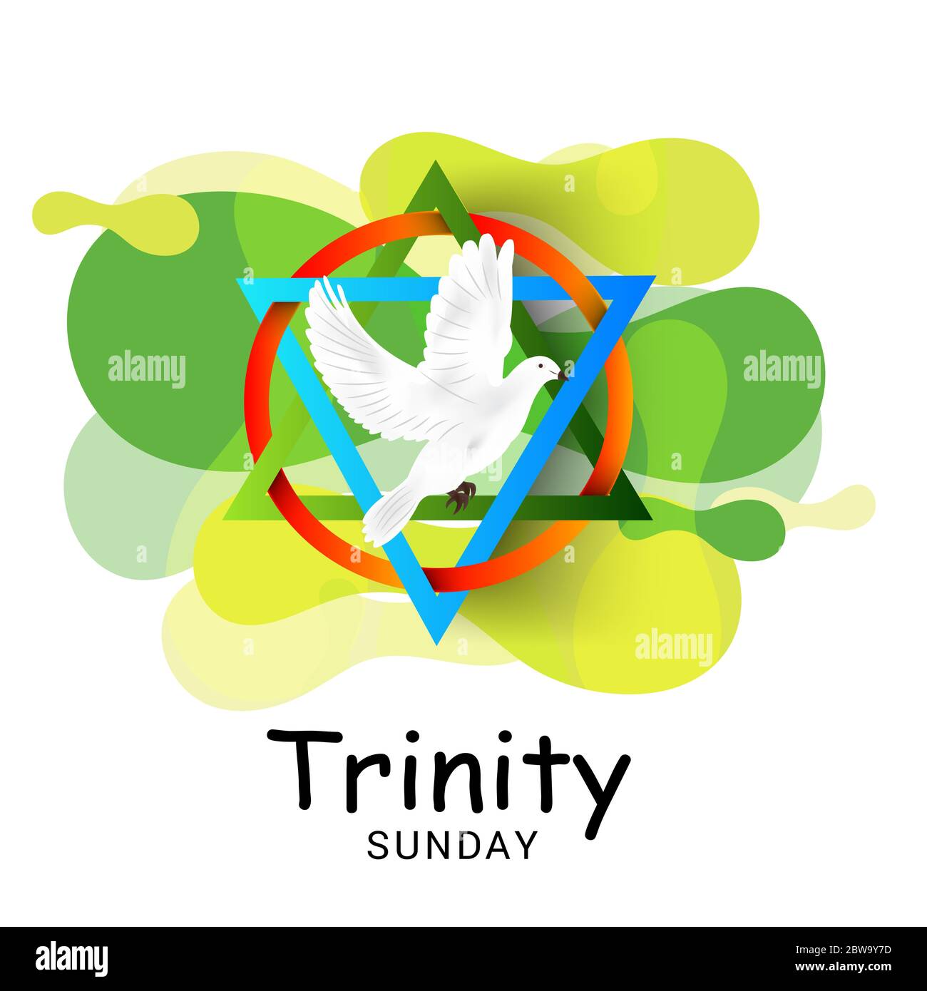 Vector illustration of a Background for Trinity Sunday Stock Photo - Alamy
