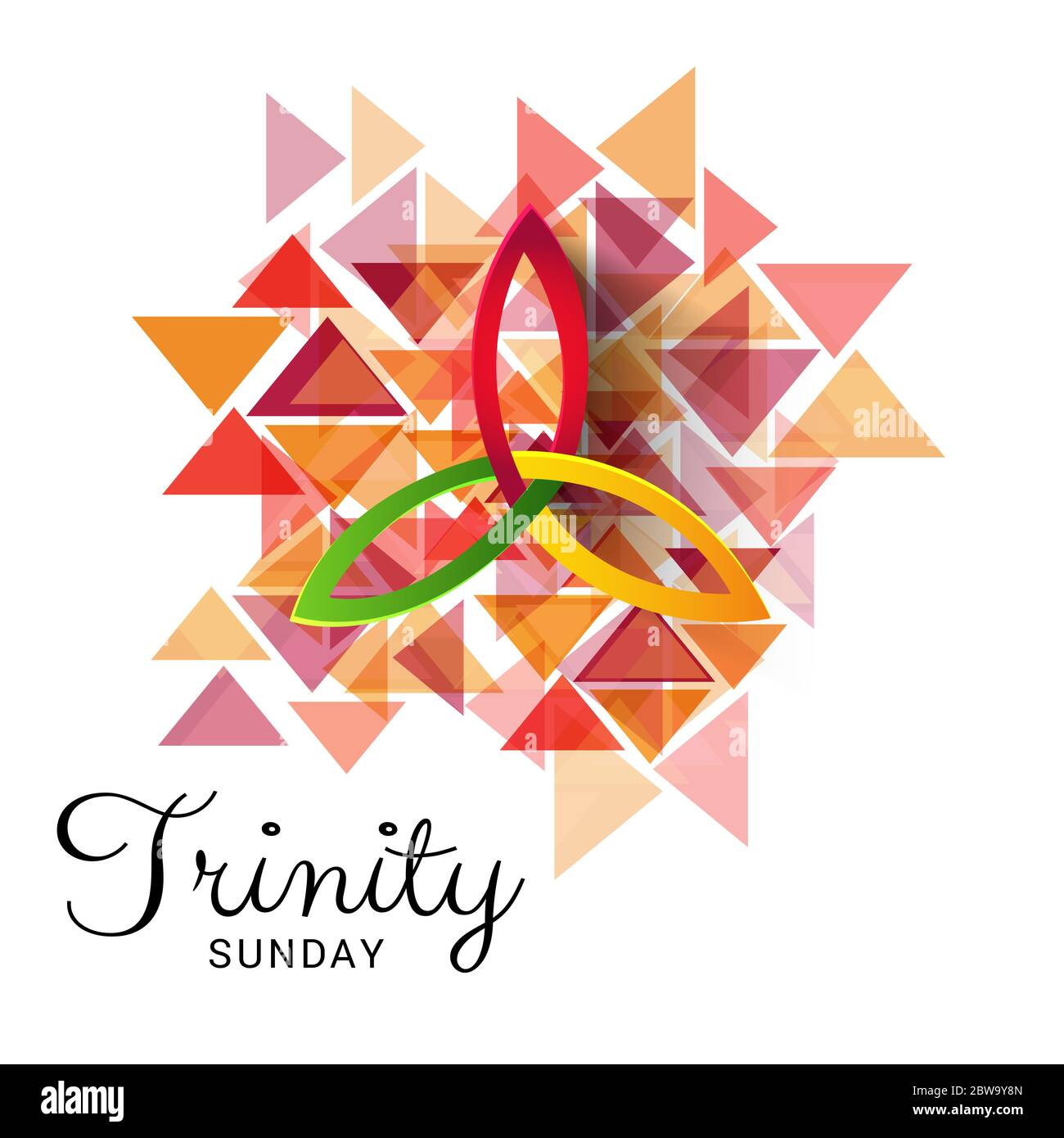 Vector illustration of a Background for Trinity Sunday Stock Photo - Alamy
