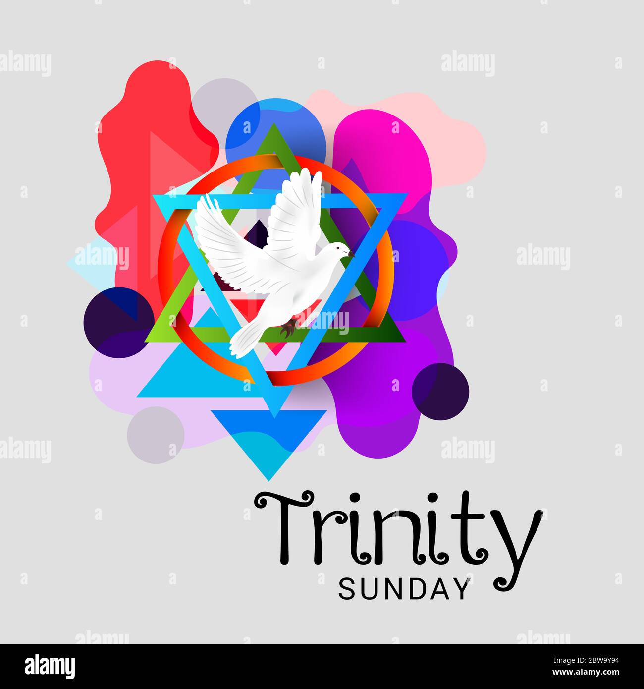 Vector illustration of a Background for Trinity Sunday Stock Photo - Alamy