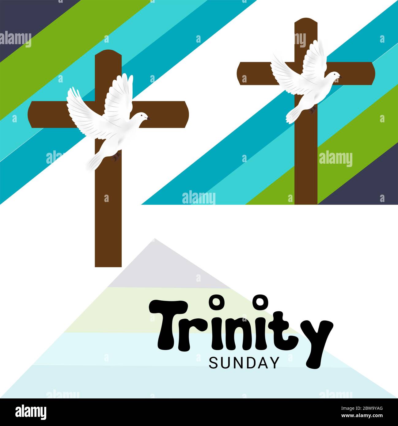Vector illustration of a Background for Trinity Sunday Stock Photo - Alamy