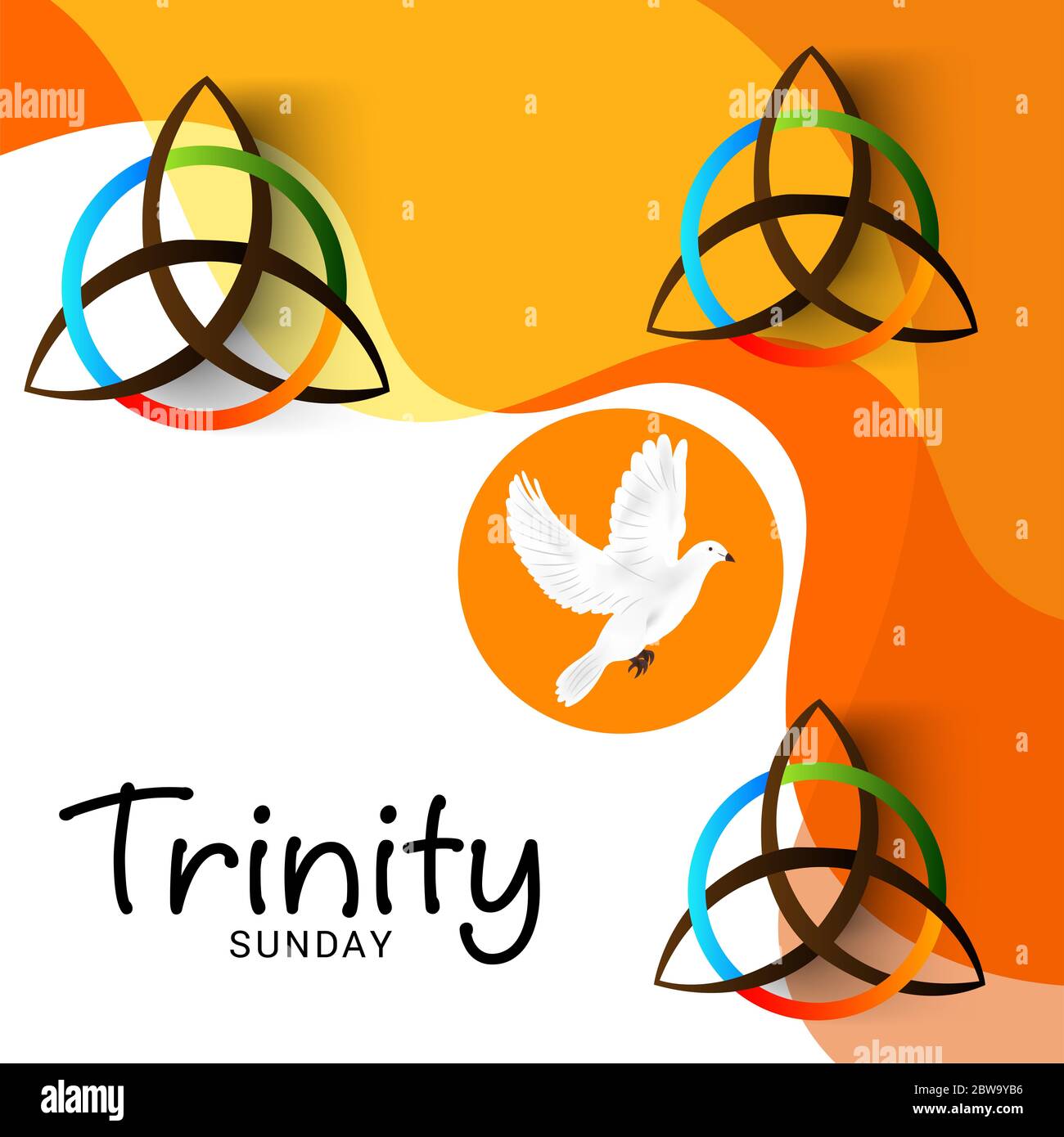 Vector illustration of a Background for Trinity Sunday Stock Photo - Alamy