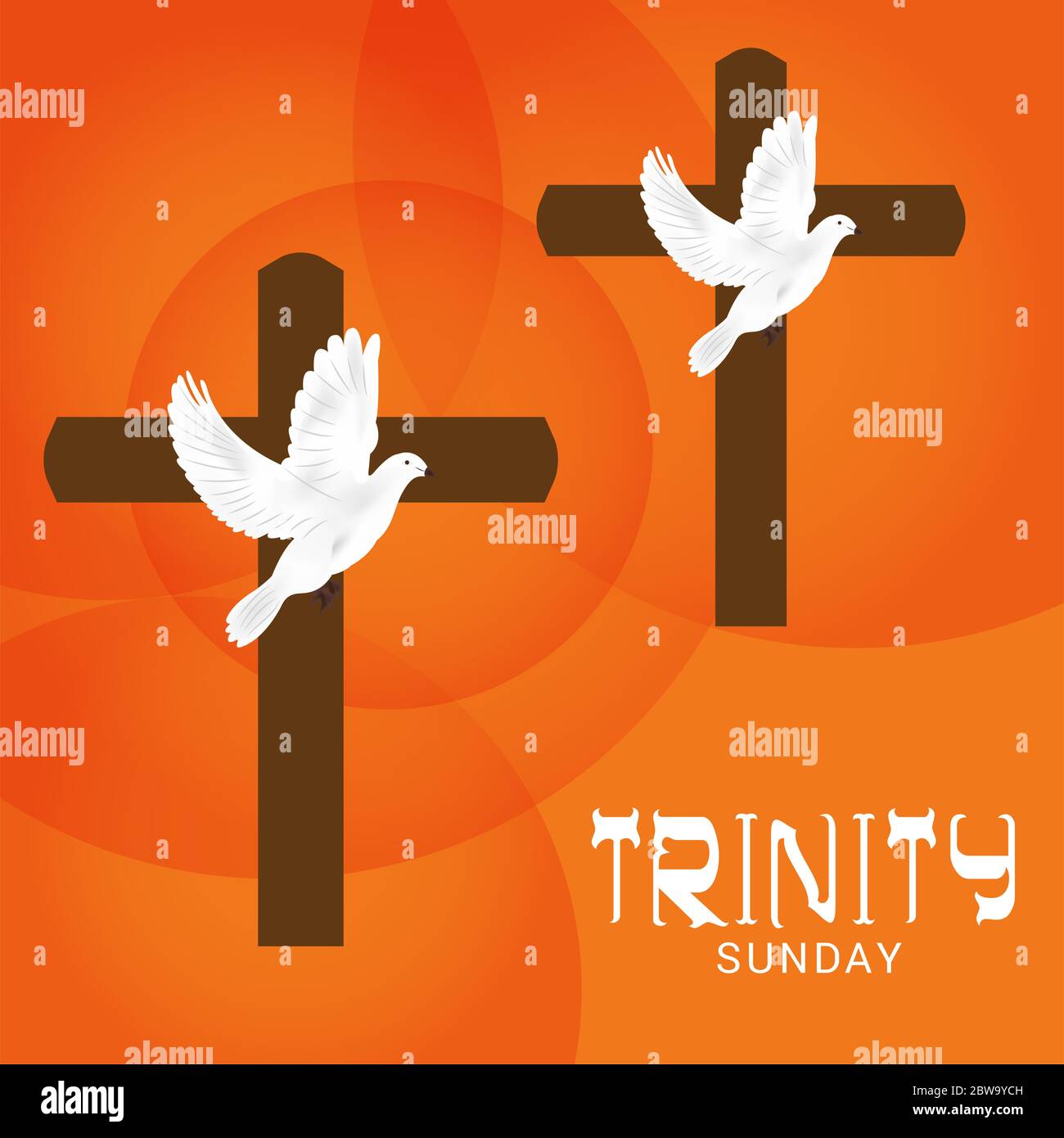 Vector illustration of a Background for Trinity Sunday Stock Photo - Alamy