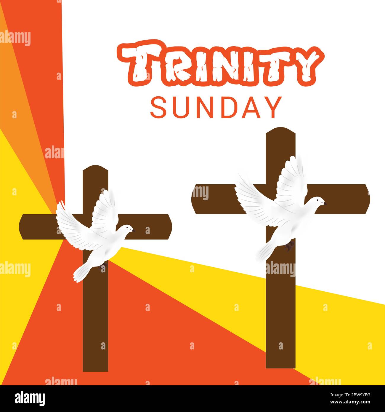 Vector illustration of a Background for Trinity Sunday Stock Photo - Alamy