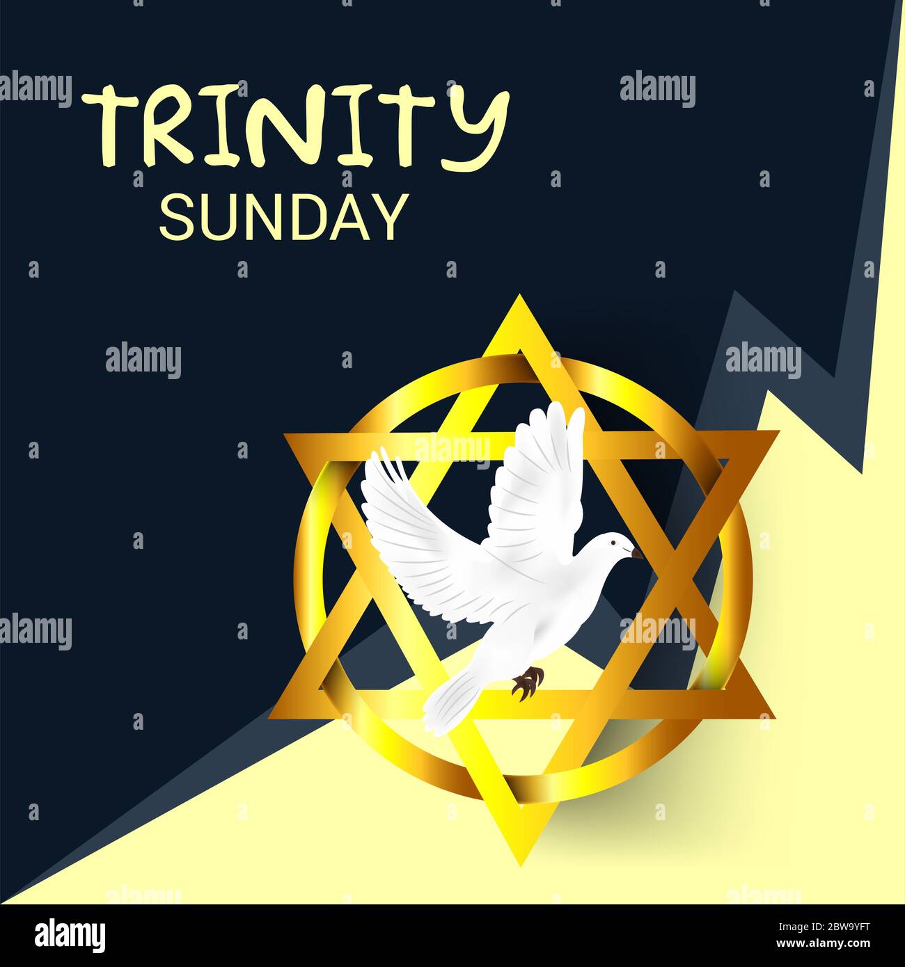 Vector illustration of a Background for Trinity Sunday Stock Photo - Alamy