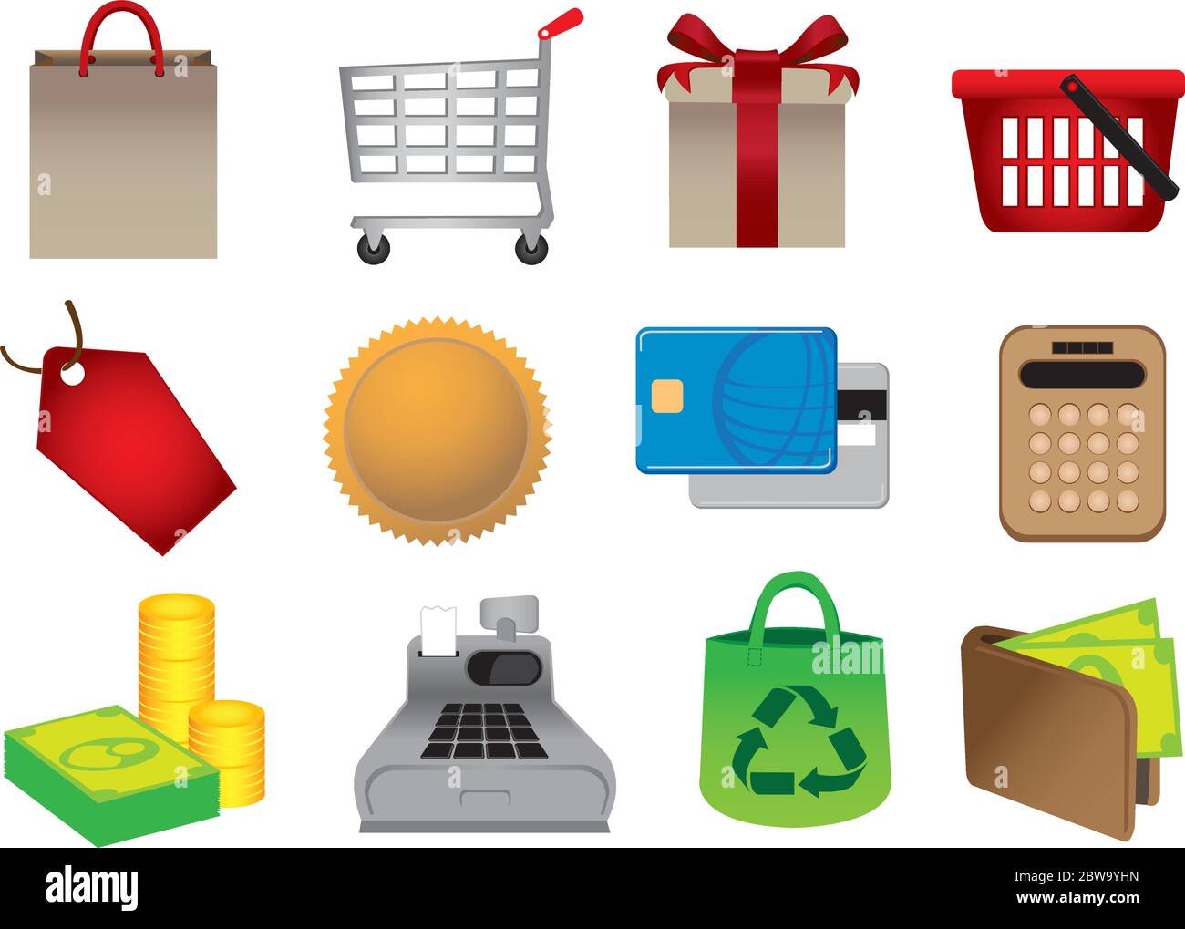 Shopping cart cash receipt Stock Vector Images - Alamy