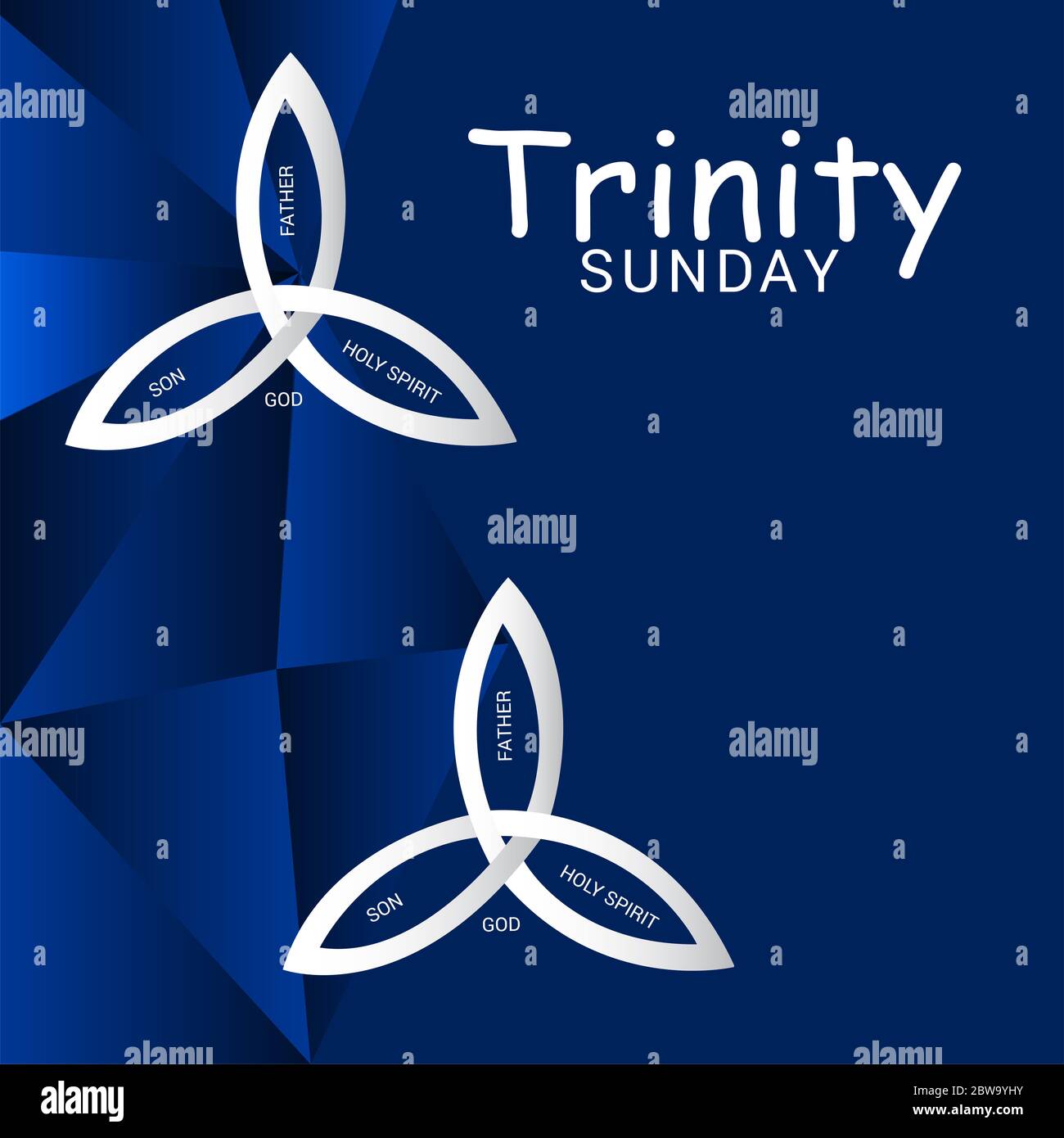 Vector illustration of a Background for Trinity Sunday Stock Photo - Alamy