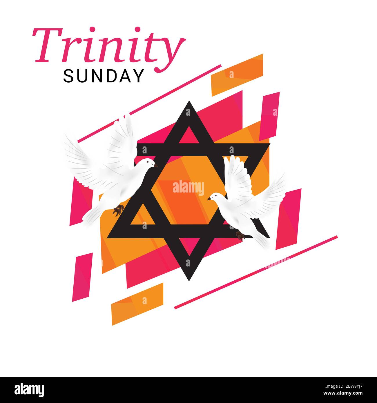 Vector illustration of a Background for Trinity Sunday Stock Photo - Alamy
