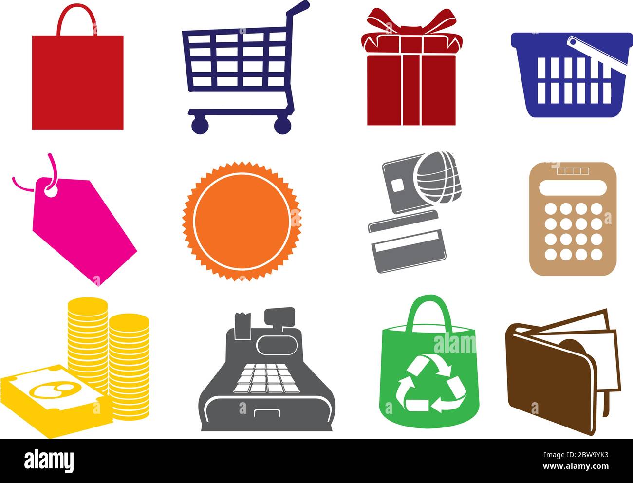 Shopping cart cash receipt Stock Vector Images - Alamy