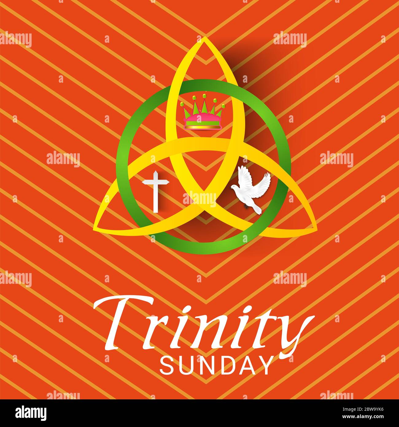 Vector illustration of a Background for Trinity Sunday Stock Photo - Alamy
