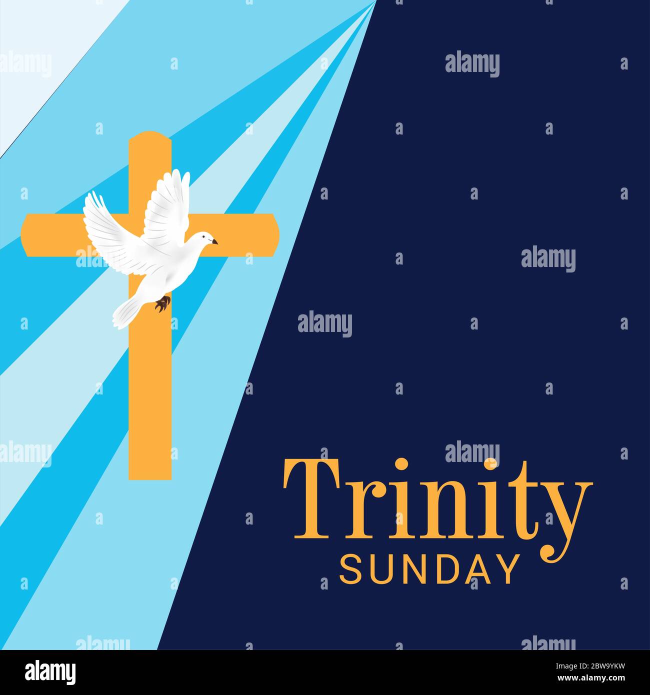 Vector illustration of a Background for Trinity Sunday Stock Photo - Alamy