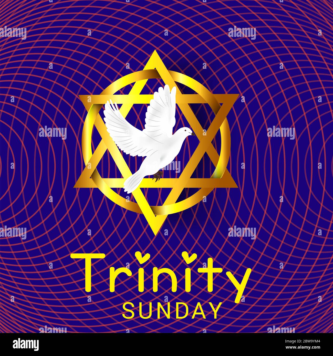 Vector illustration of a Background for Trinity Sunday Stock Photo - Alamy