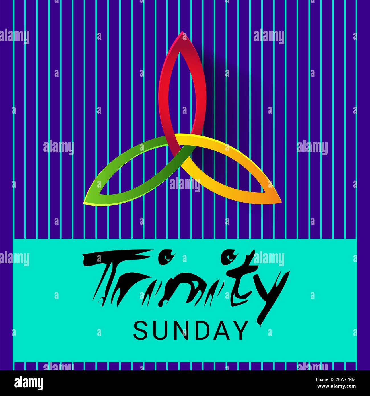 Vector illustration of a Background for Trinity Sunday Stock Photo - Alamy