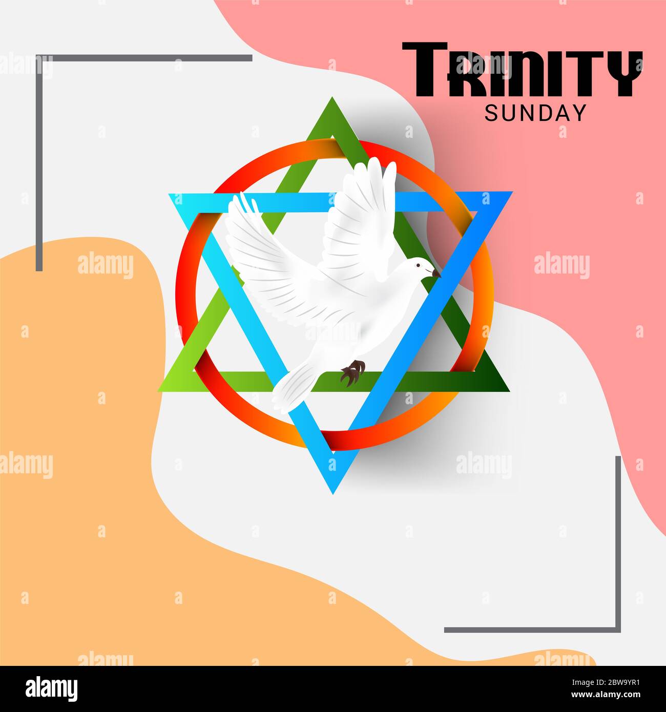Vector illustration of a Background for Trinity Sunday Stock Photo - Alamy