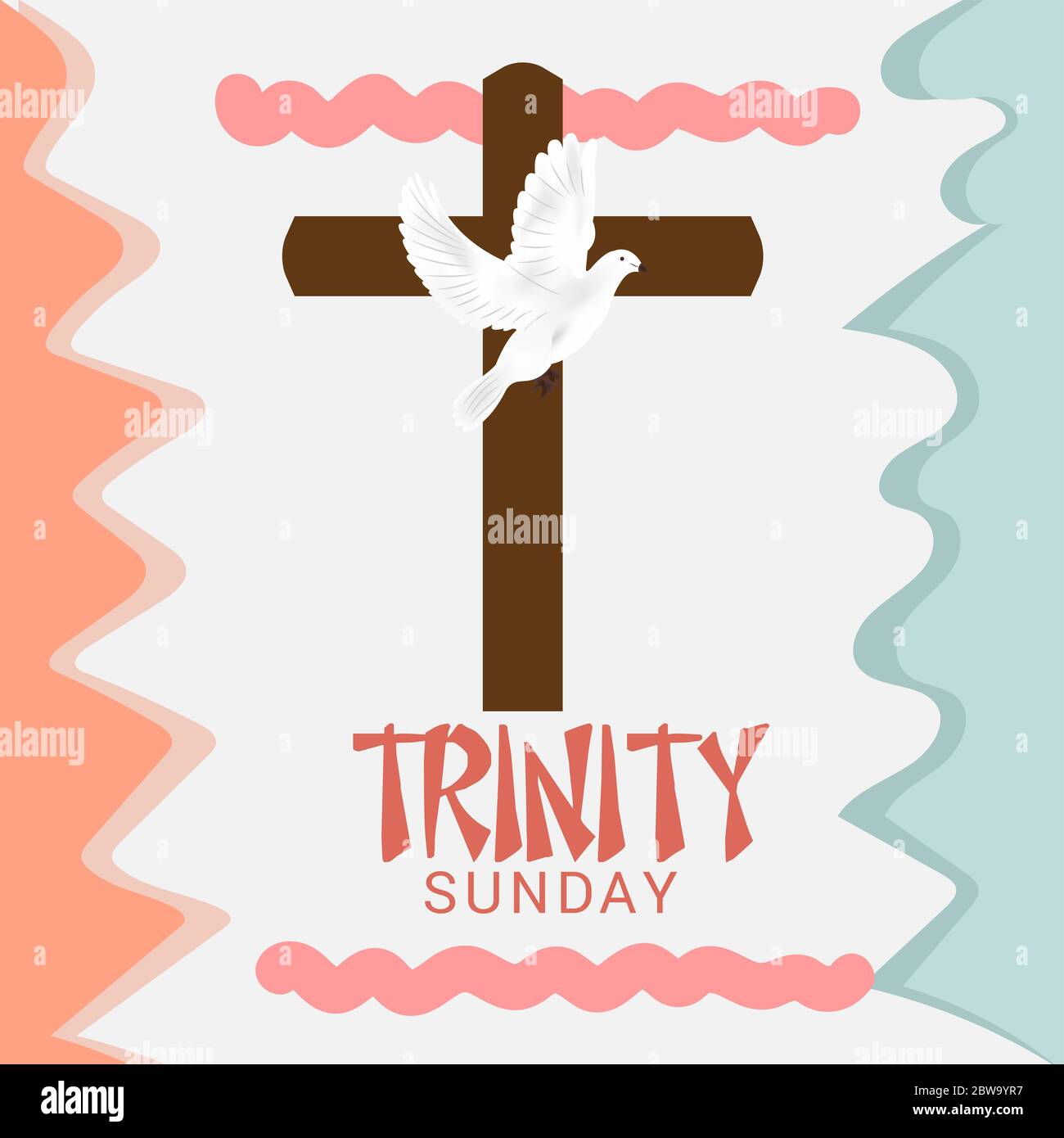 Vector illustration of a Background for Trinity Sunday Stock Photo - Alamy