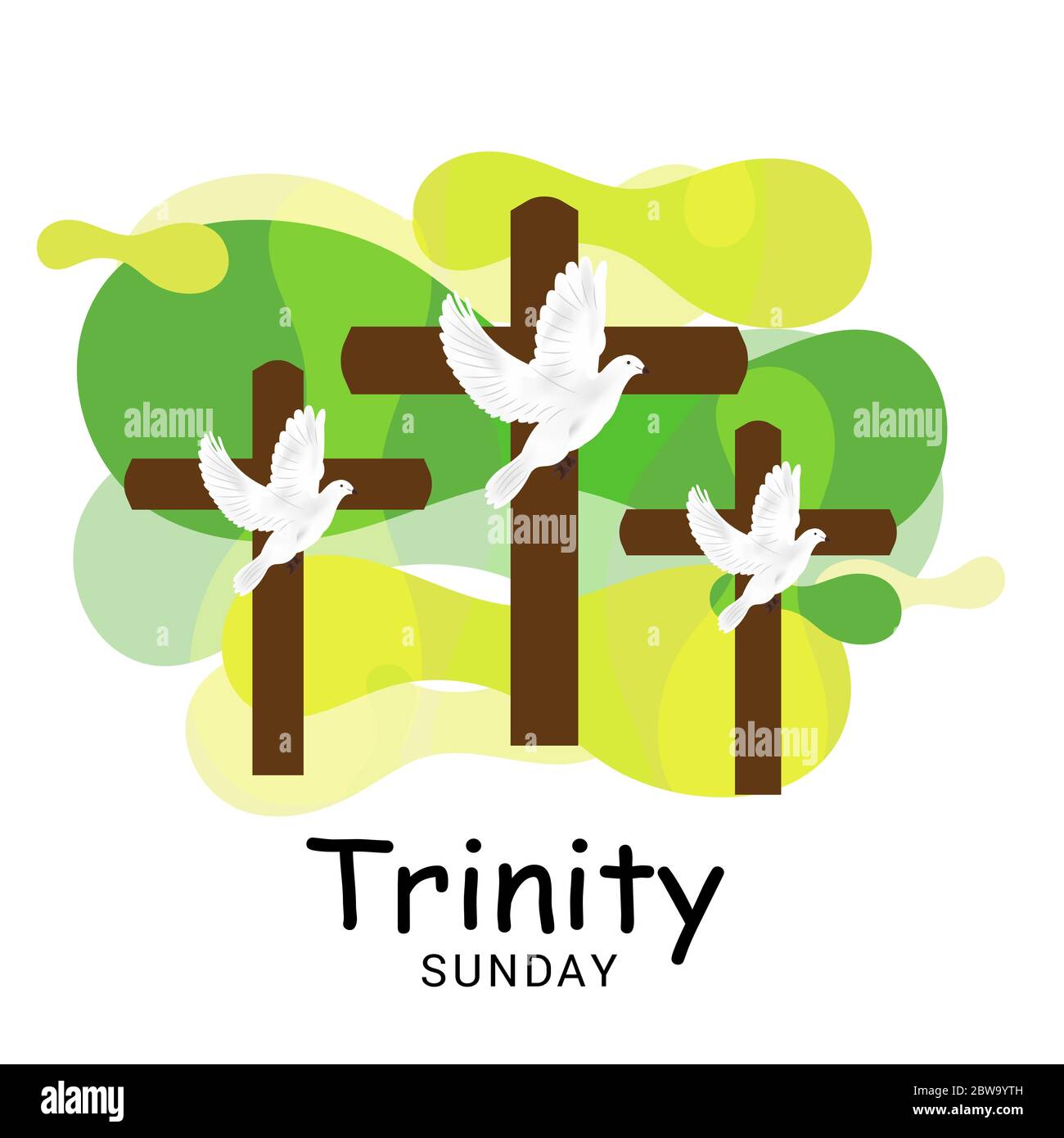 Vector illustration of a Background for Trinity Sunday Stock Photo - Alamy
