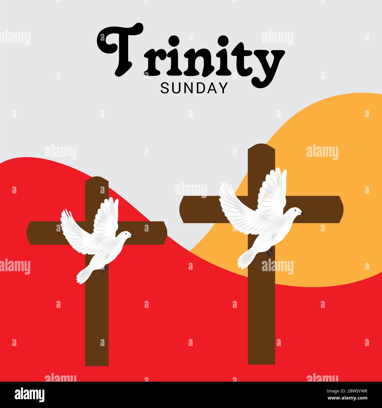 Vector illustration of a Background for Trinity Sunday Stock Photo - Alamy