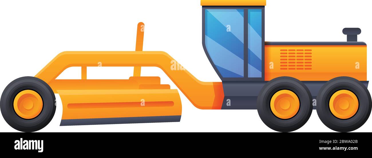 Tractor grader machine icon. Cartoon of tractor grader machine vector ...