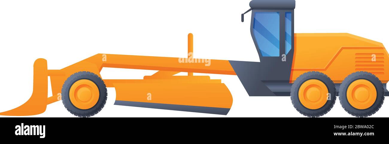 Heavy grader machine icon. Cartoon of heavy grader machine vector icon ...