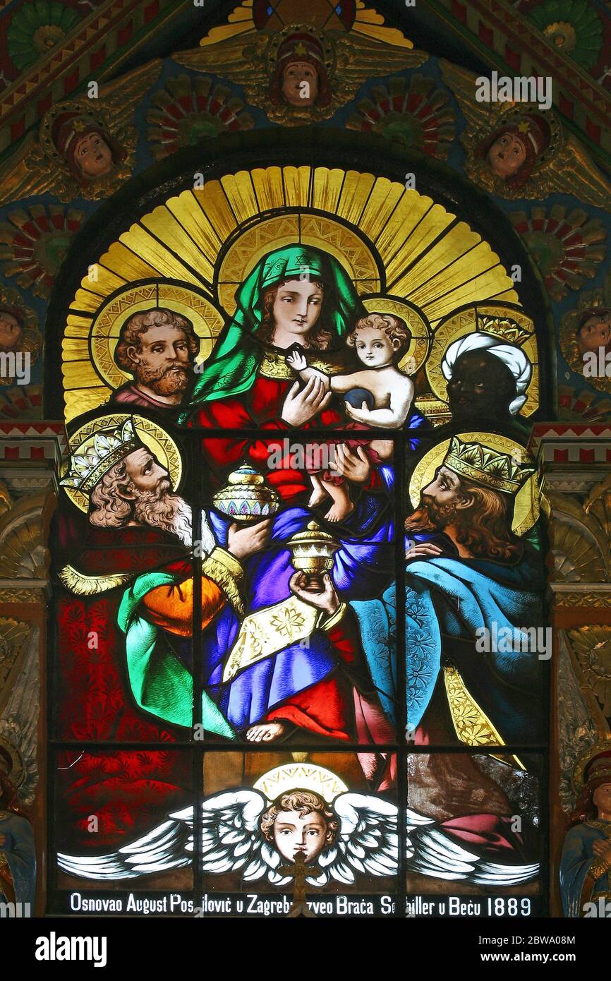 Three kings stained glass hi-res stock photography and images - Alamy