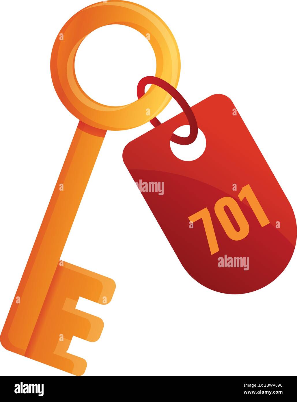 Hotel key room icon. Cartoon of hotel key room vector icon for web ...