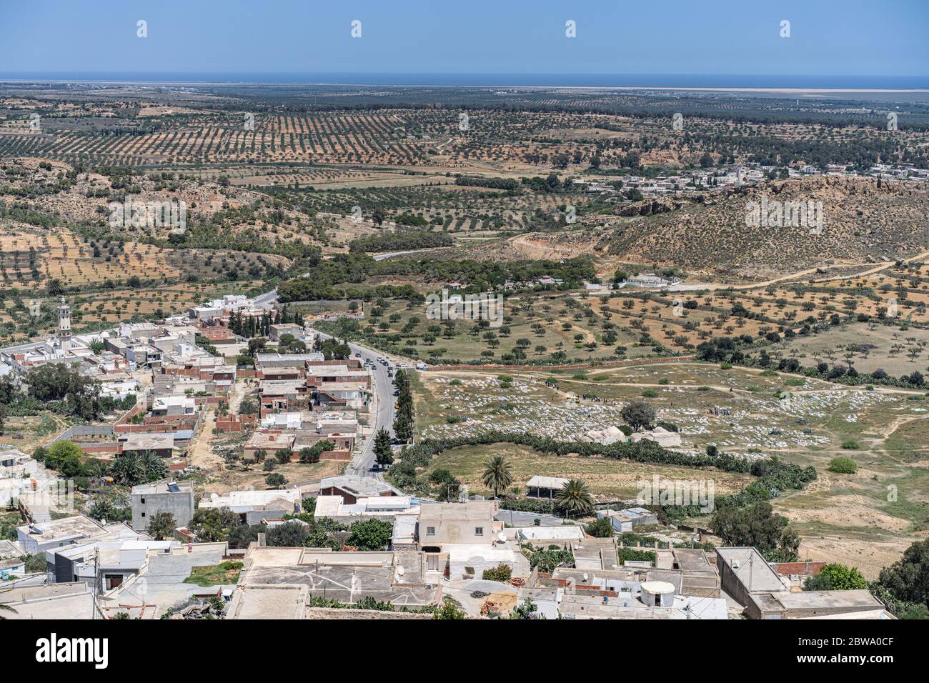 Welcome to tunisia : takrouna Stock Photo - Alamy
