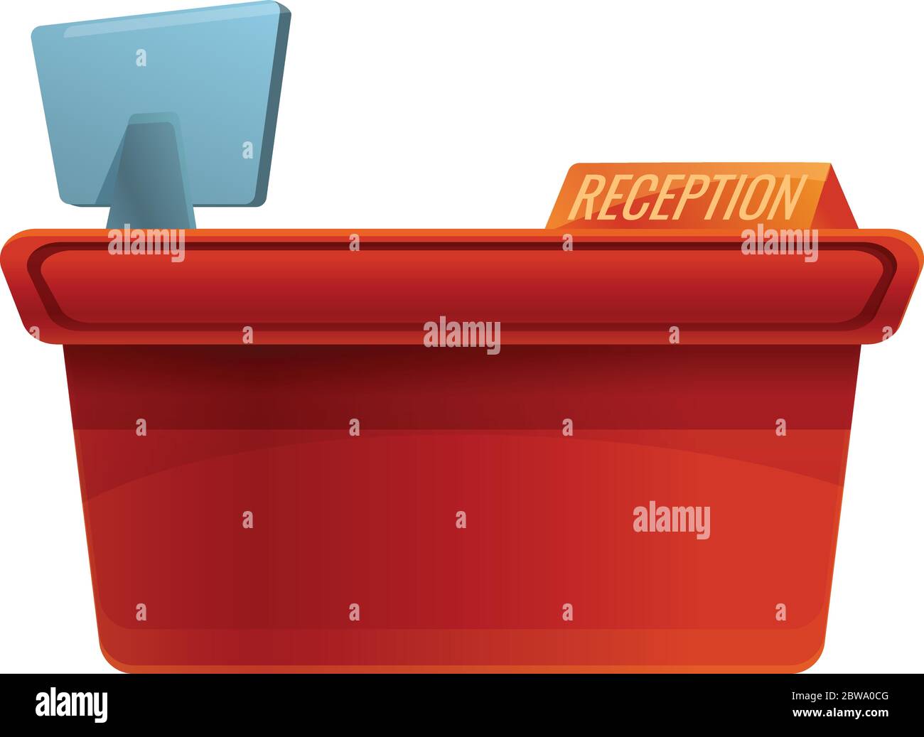 Hotel reception desk icon. Cartoon of hotel reception desk vector icon ...