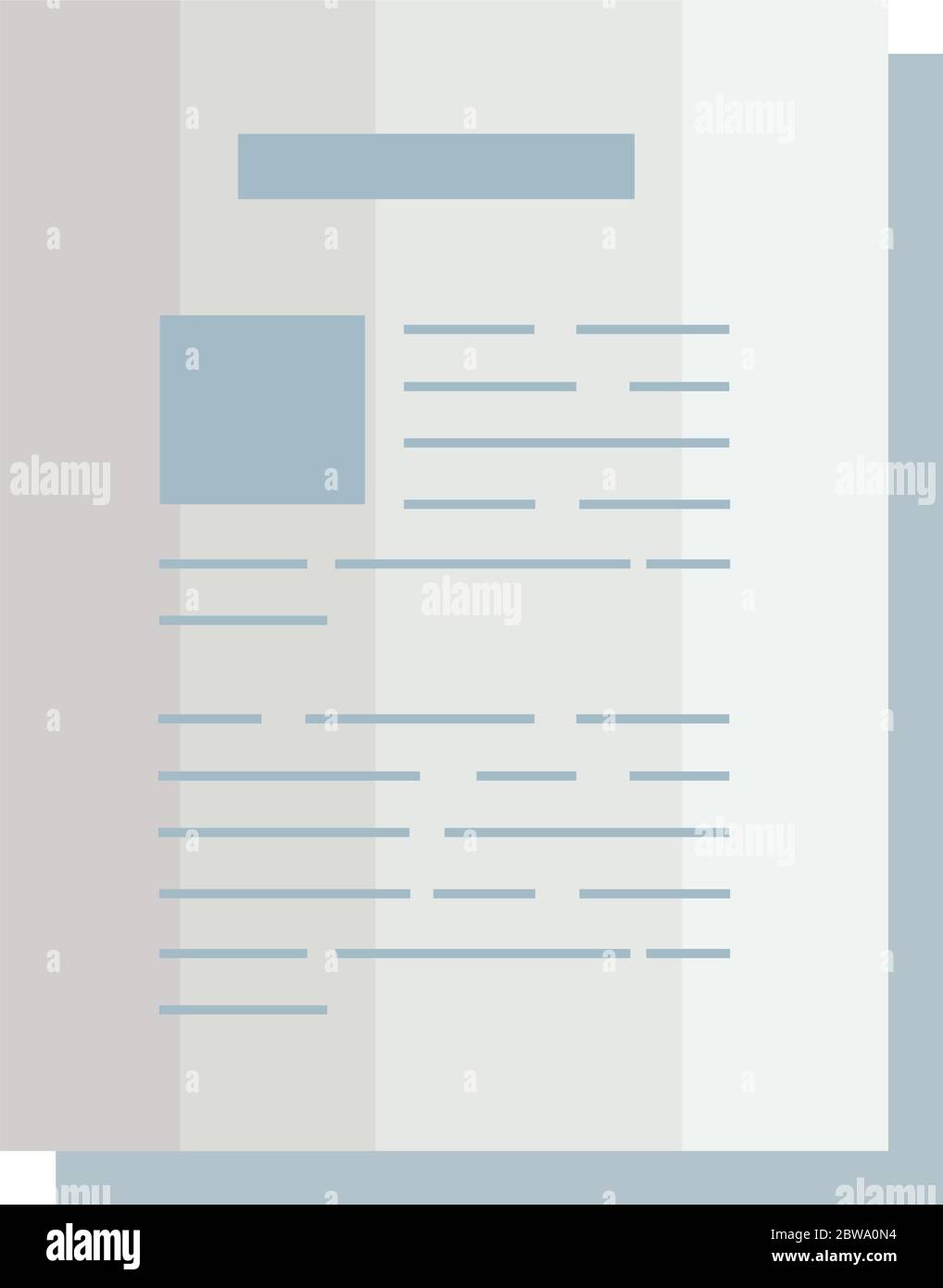 empty paper sheet on white background Stock Vector Image & Art - Alamy