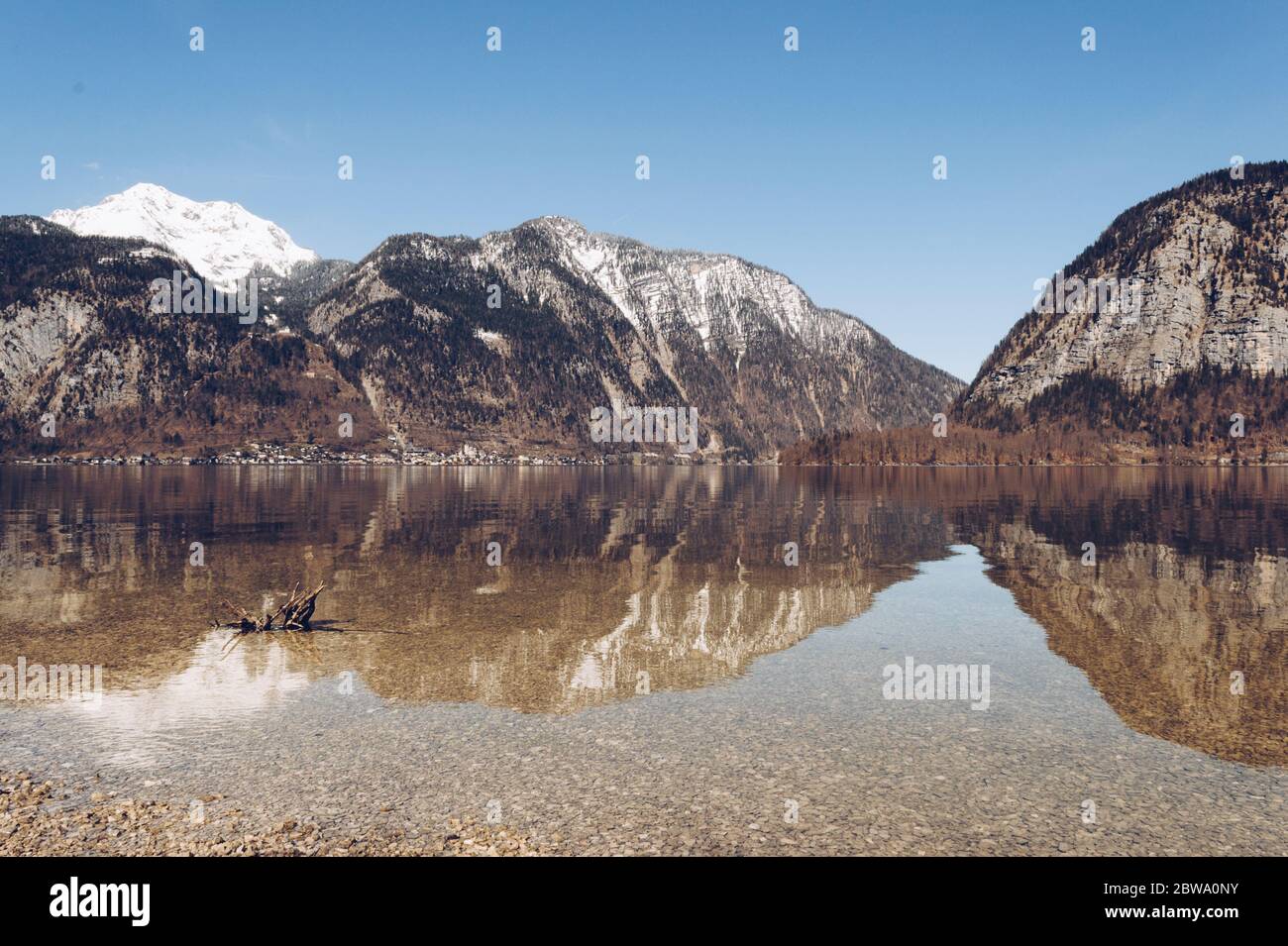 Clean and calm lake between the mountians in Austrian Alps Stock Photo ...