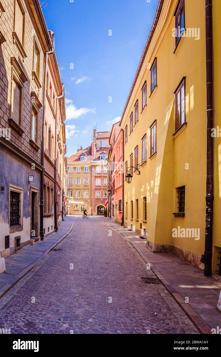Colourful buildings in the central part of Warsaw Stock Photo - Alamy