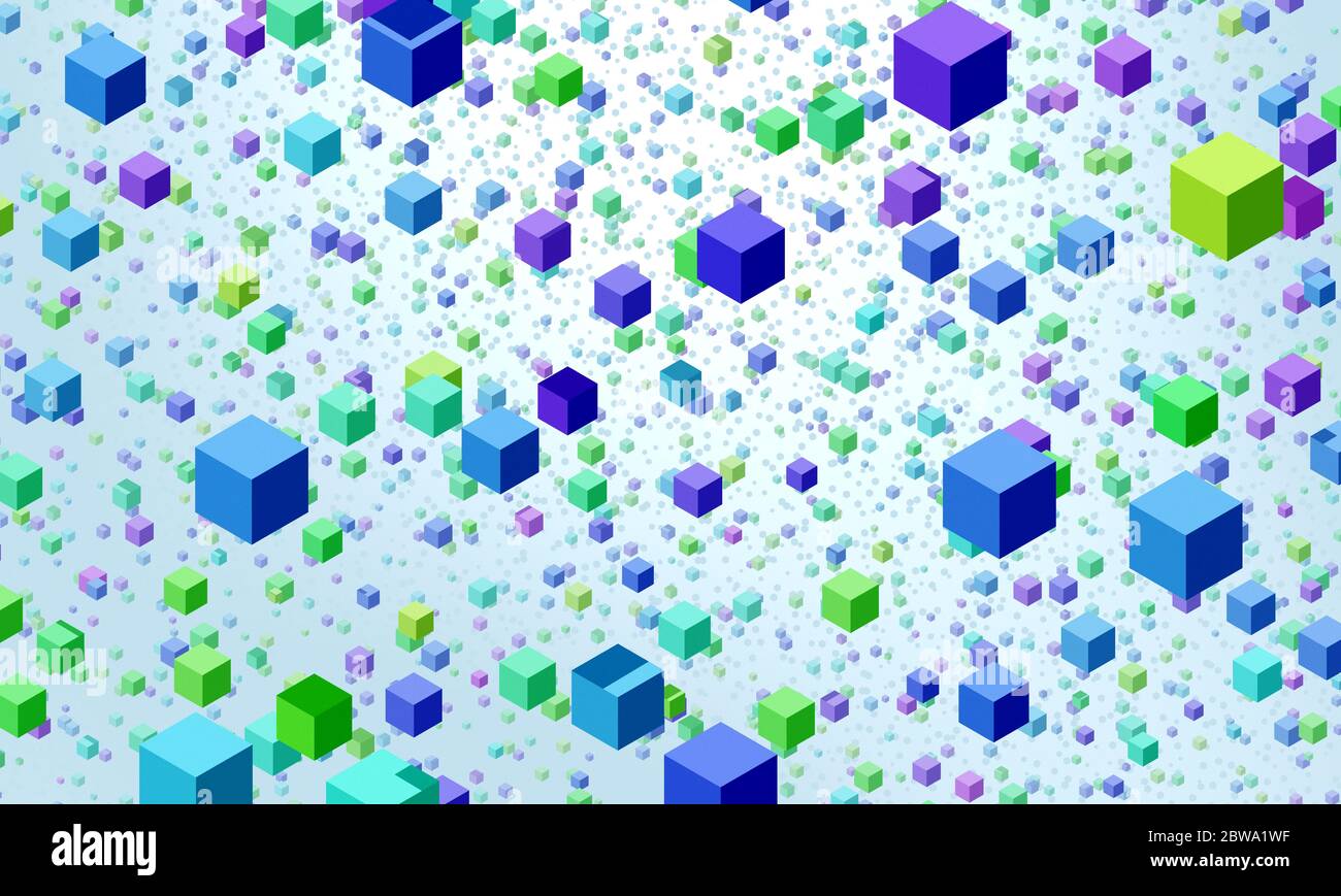 colored 3d blocks cubes Stock Photo - Alamy
