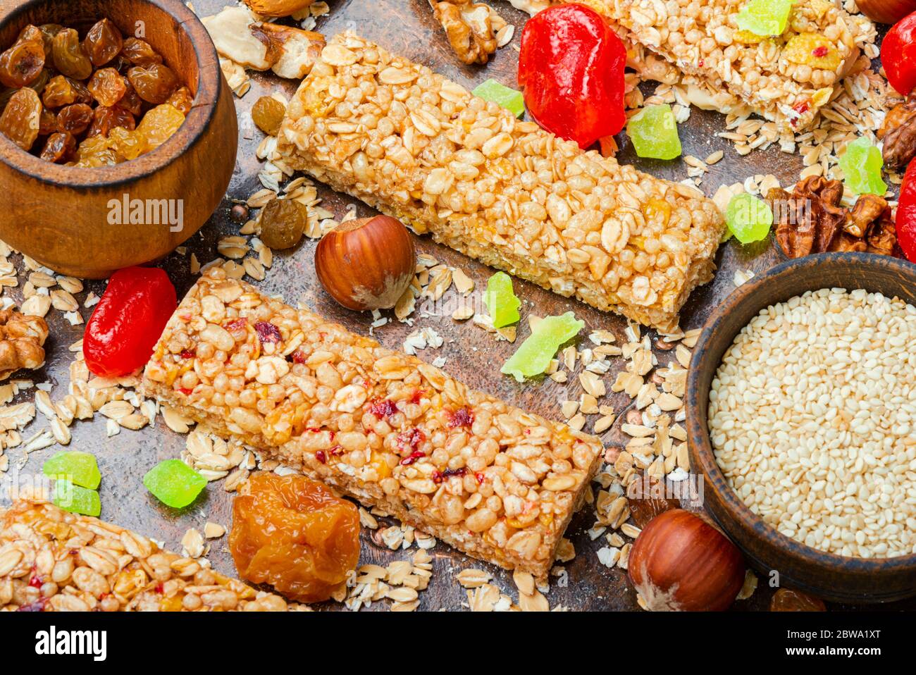 Close up granola bars hi-res stock photography and images - Alamy
