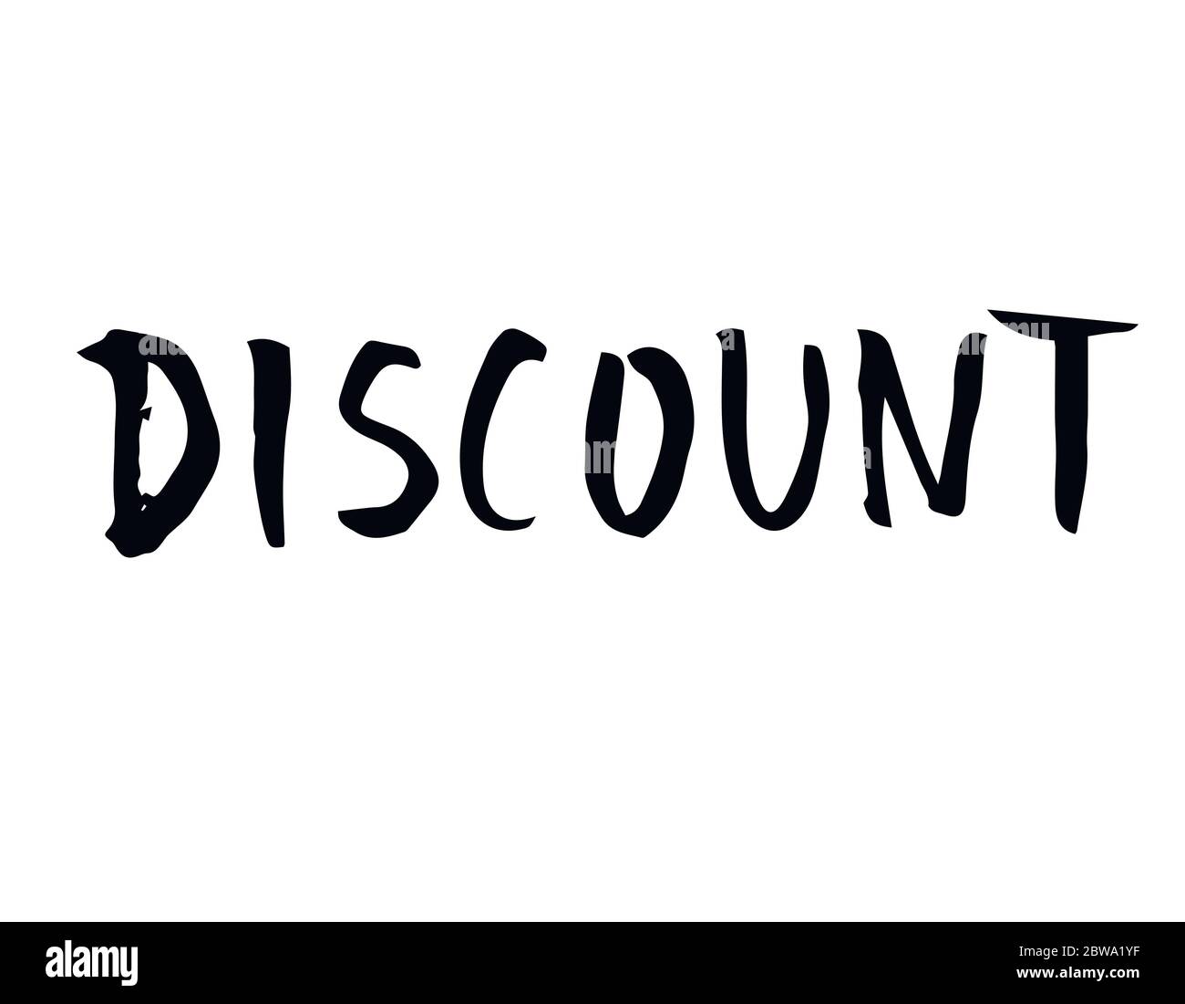 Discount icon or logo handwritten style. Vector illustration on a white ...