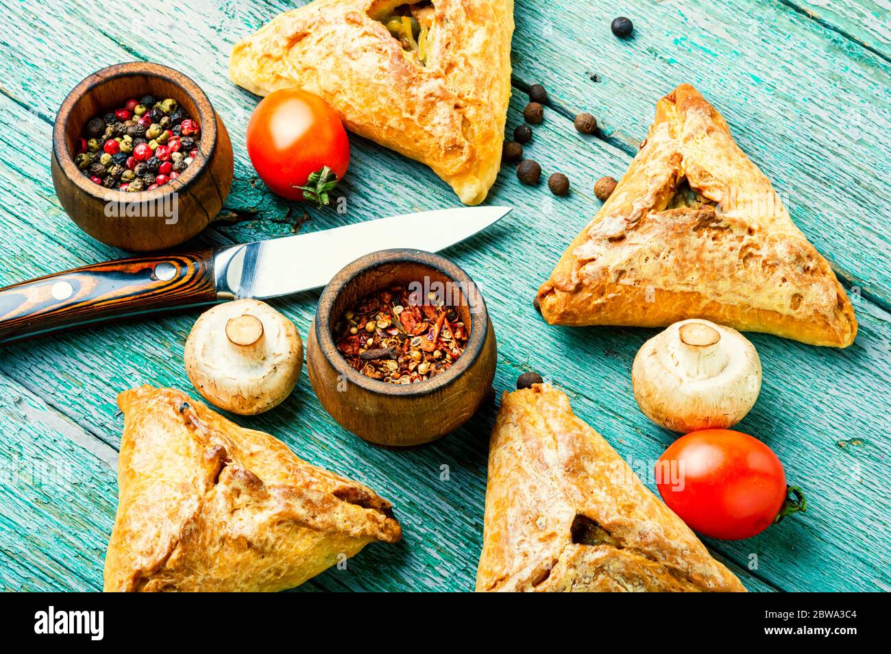 Kurnik,russian pie stuffed with chicken and mushrooms.Russian food ...