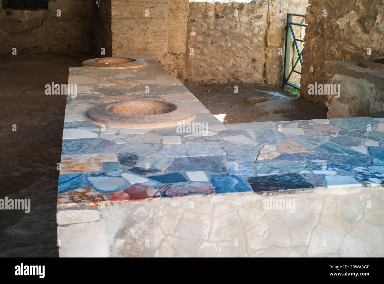 Thermopolium at Pompeii, an Ancient Roman Street Food Kitchen Serving ...