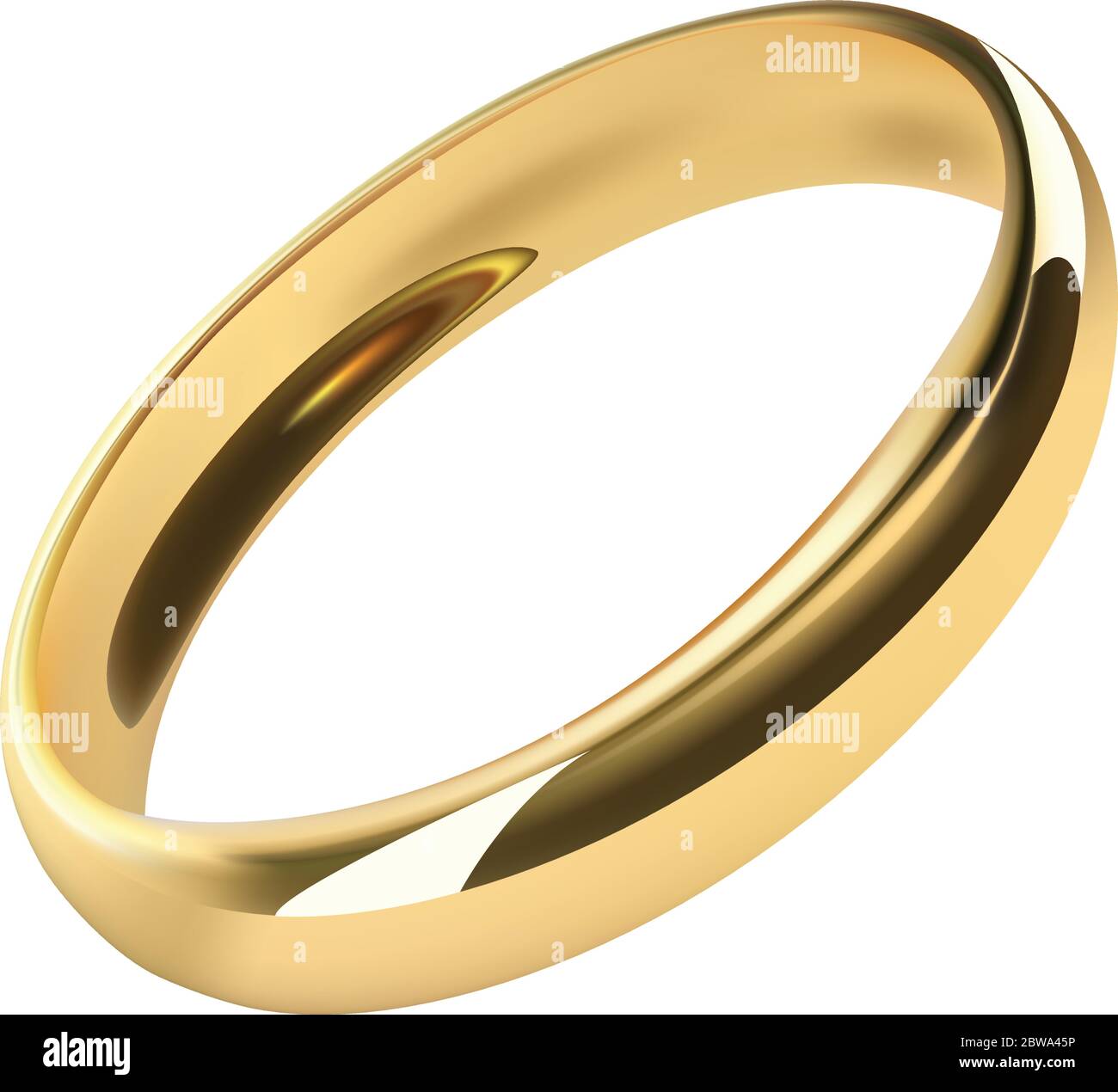 Realistic vector gold ring. Isolated on white background Stock Vector ...