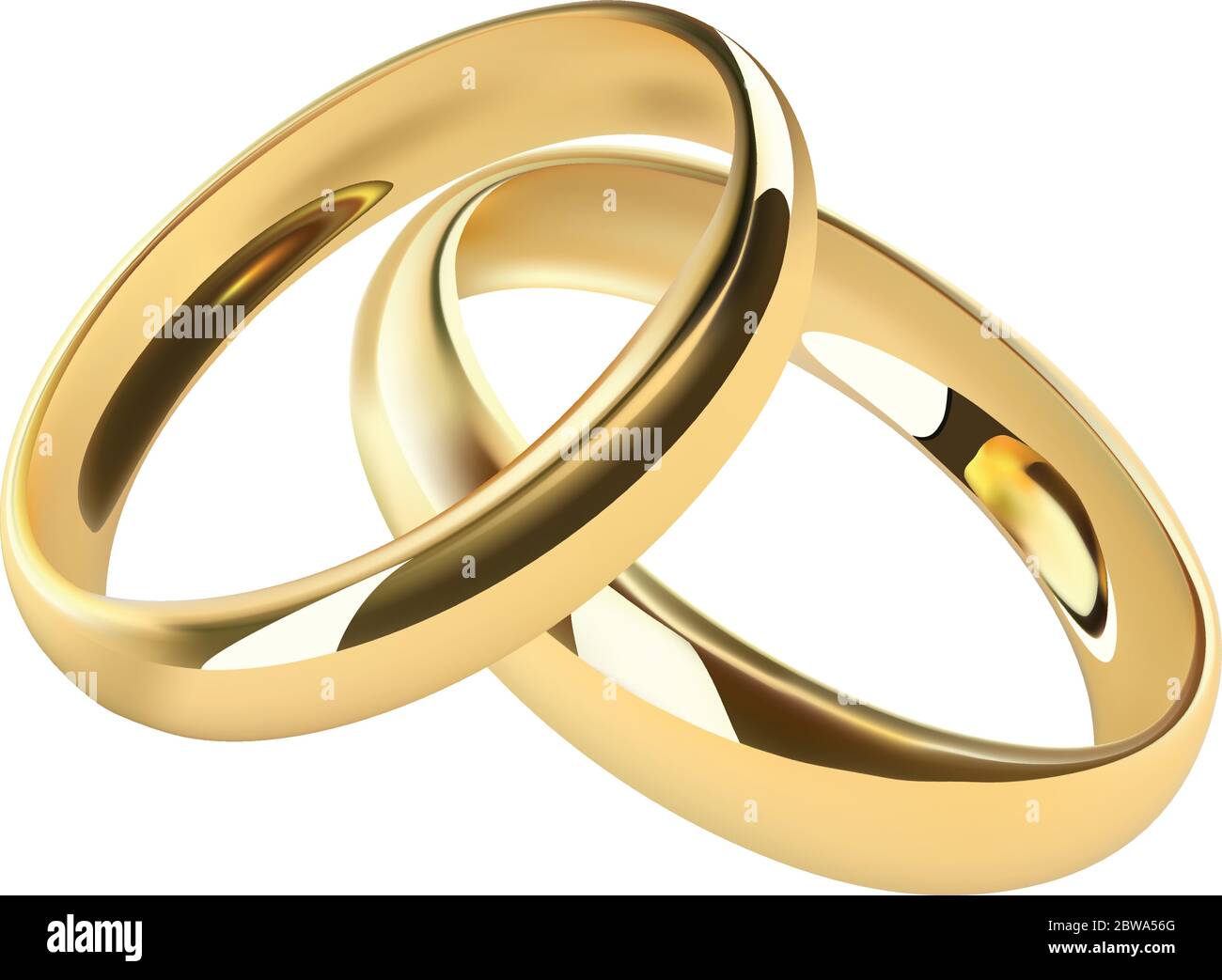 Realistic vector gold rings. Isolated on white background Stock Vector ...