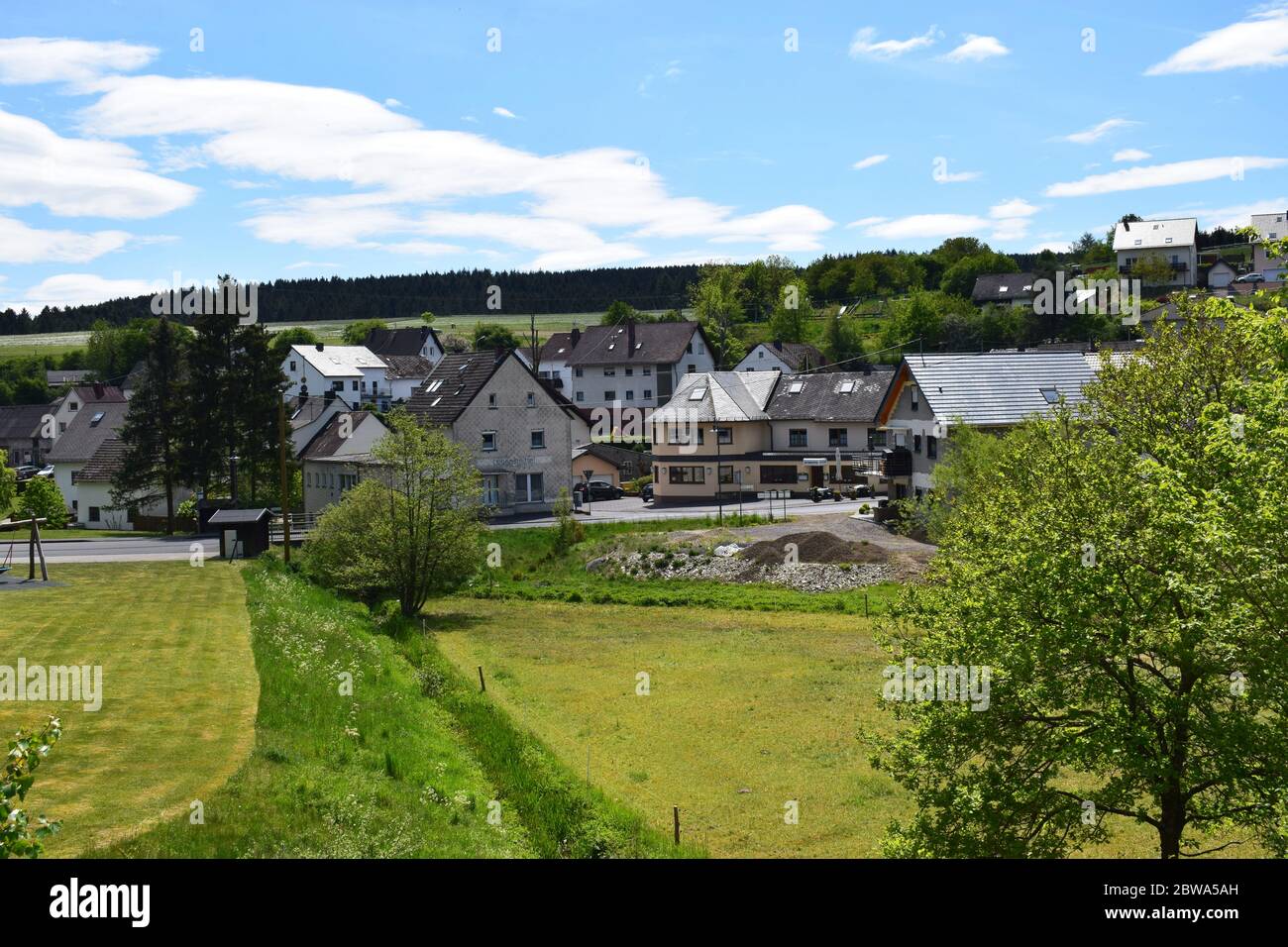 Gunderath in der Eifel, typical small village in the Eifel Stock Photo ...
