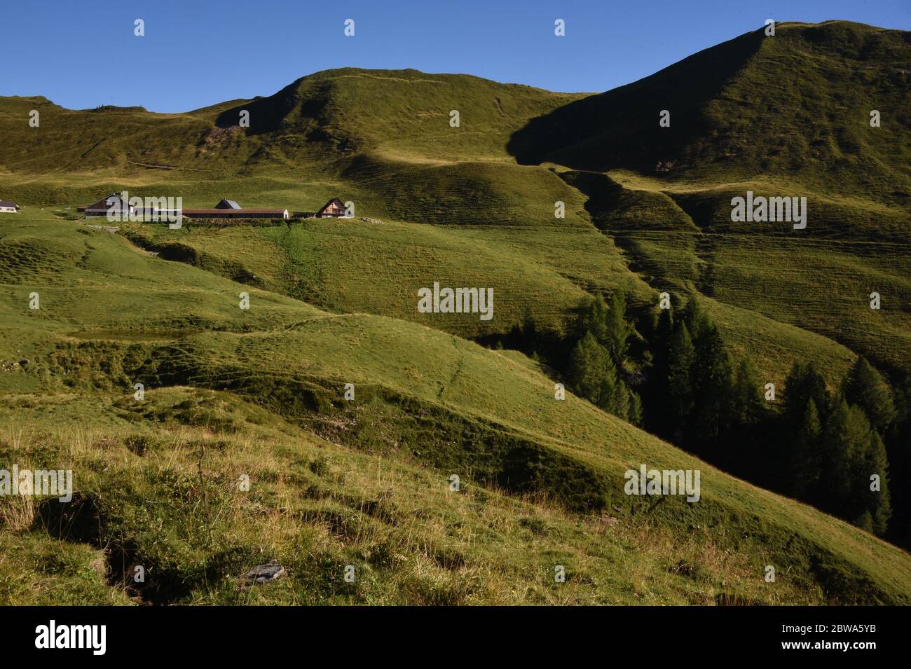 Carnia Italy 06/28/2010 : Landscape, green hills of Carnia Friuli ...