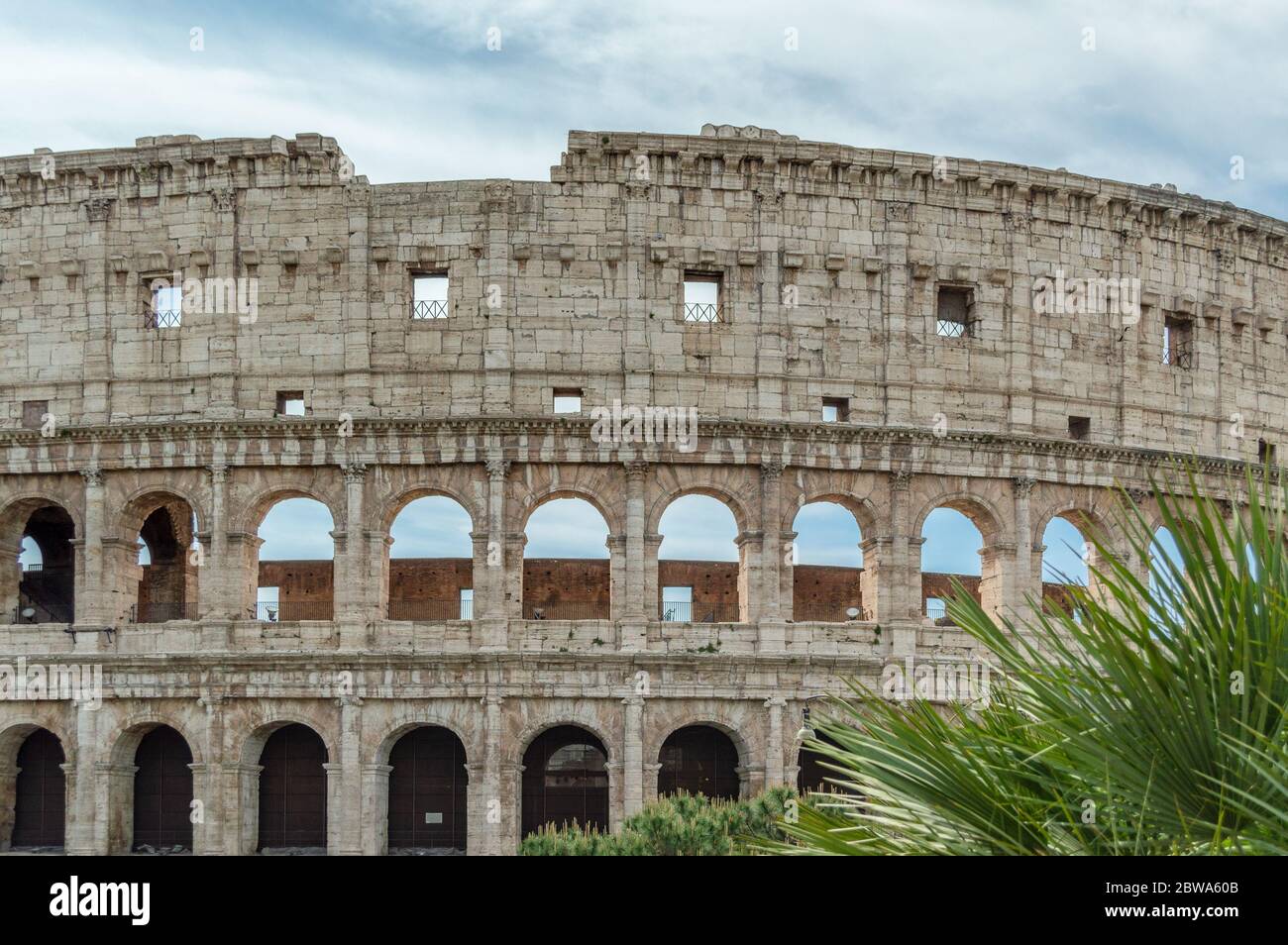 Ancient Colosseum, ancient Roman amphitheater in Rome, Italy Stock ...