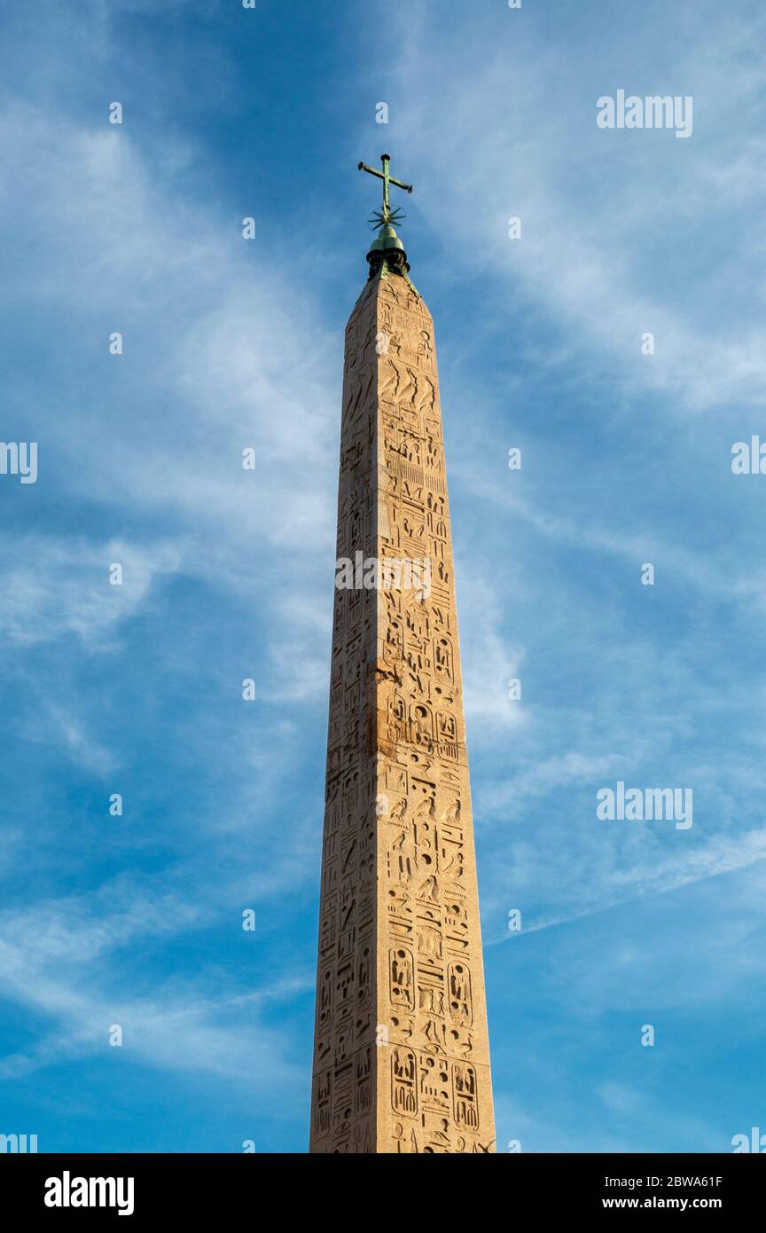Rome, Vatican / Italy - May 4, 2015: Ancient Egyptian obelisk in St ...