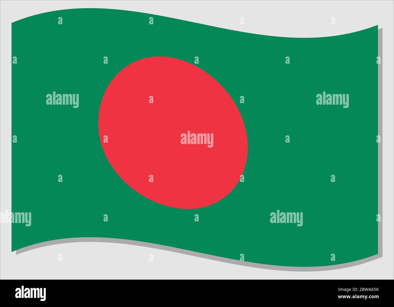 Waving flag of Bangladesh vector graphic. Waving Bangladeshi flag ...