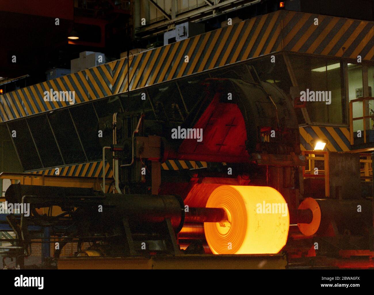 Red Hot Steel in a rolling mill Stock Photo - Alamy