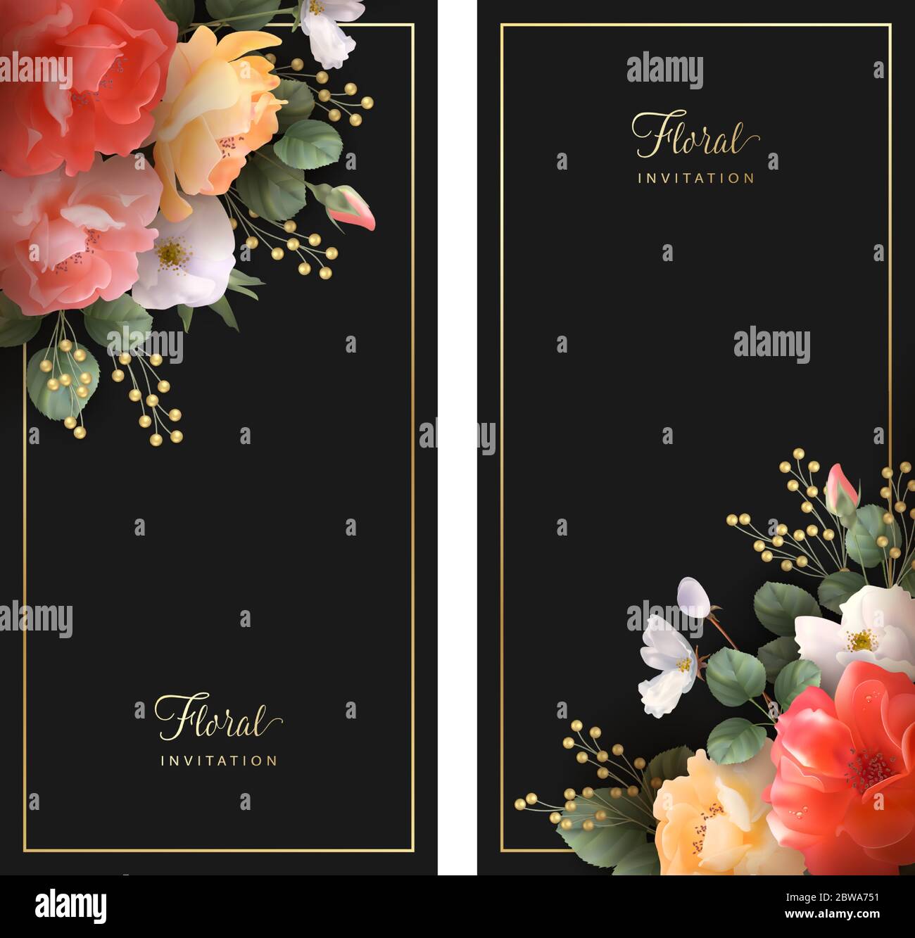 Greeting card with roses Stock Vector Image & Art - Alamy