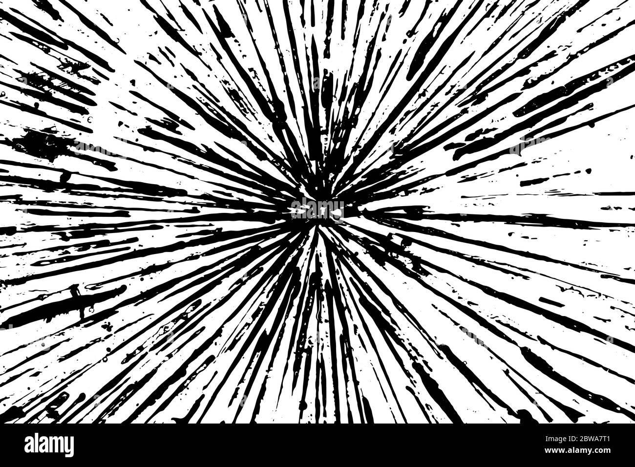 Grunge black texture in ray shape on white background (Vector). Use for ...